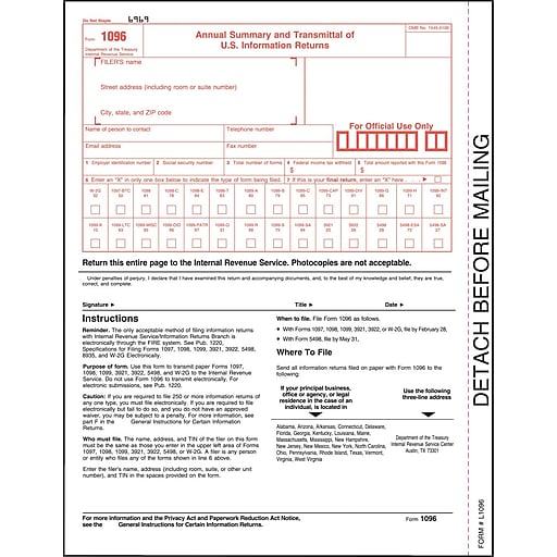 Fillable 1096 Form - Printable Forms Free Online Fillable 1096 Form - Printable Forms Free Online