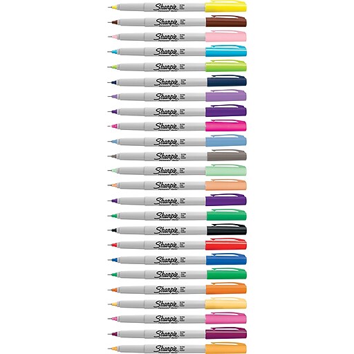 Sharpie® Color Burst Ultra Fine Point Permanent Markers, Assorted, 24 ...