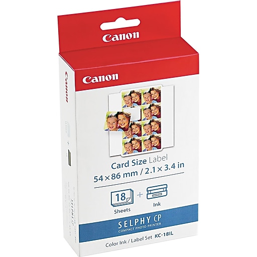 Canon KC-18IL Black/Color Standard Yield Print Cartridge/Paper Kit ...