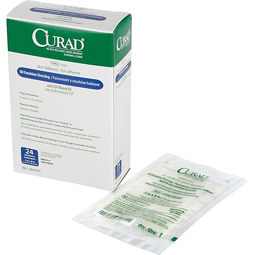 Curad® Sterile Oil Emulsion Dressings, 16" L x 3" W, 36/Box | Staples