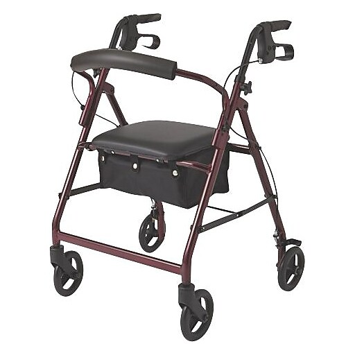 Guardian Basic Rollators, Burgundy, Each (MDS86850E) | Staples