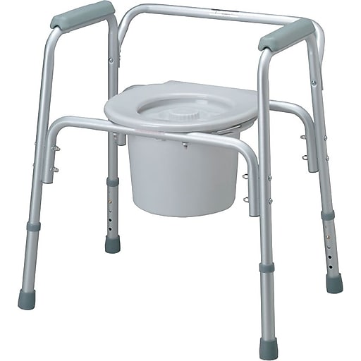Medline Bedside Commodes, 300 lb, 4/Pack (MDS89664A) | Staples