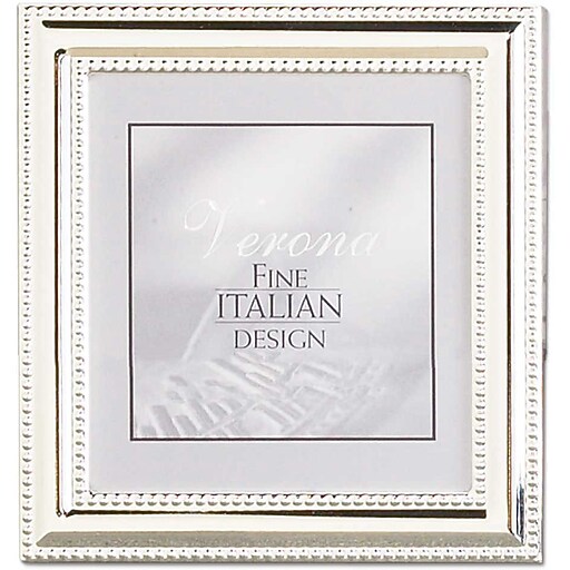 Lawrence Frames 5"x 5" Metal Picture Frame, Silver-Plate with Delicate ...