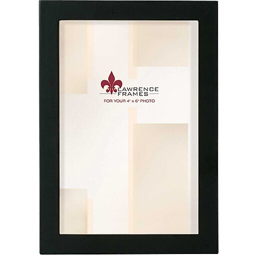Lawrence Frames 4" x 6" Wooden Black Picture Frame (755546) | Staples