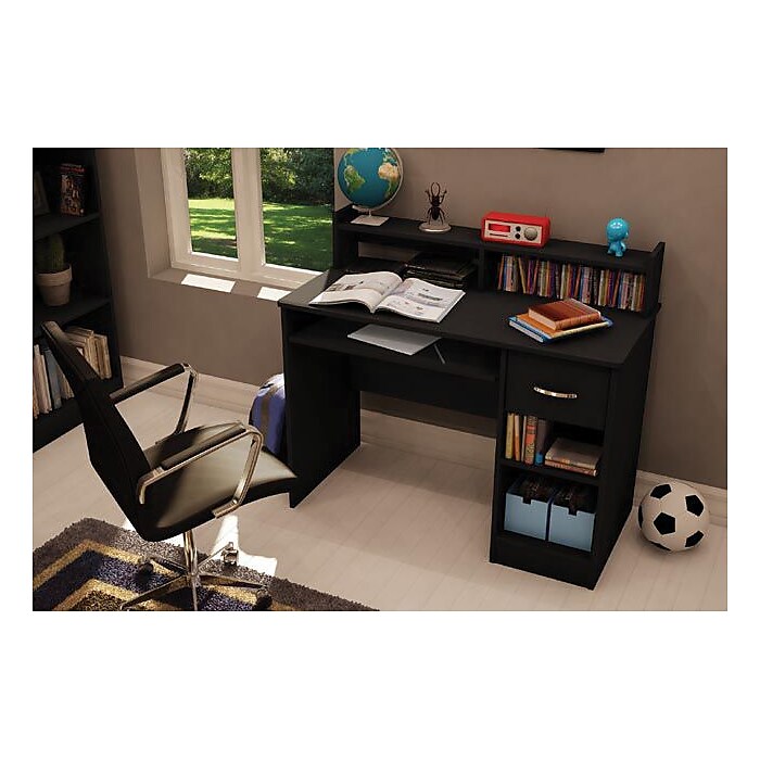 Staples desk with keyboard tray store