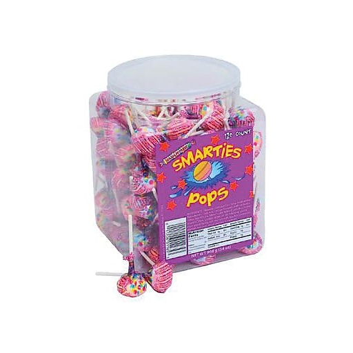 Smarties Pops Lollipops, 34 oz., 120 Pieces (209-00013) | Staples