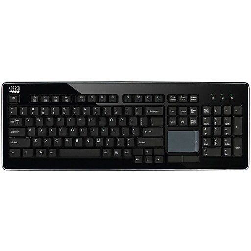 Adesso Wireless SlimTouch Desktop Touchpad Keyboard (WKB-4400UB) | Staples