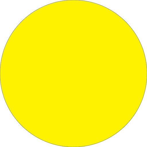 Tape Logic 2" Circle Inventory Label, Fluorescent Yellow, 500/Roll ...