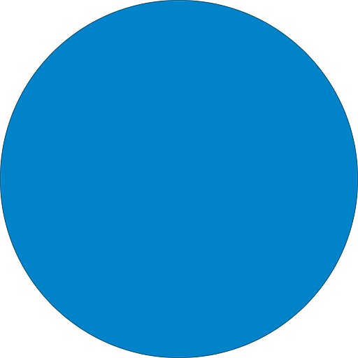 Tape Logic 3" Circle Inventory Label, Light Blue, 500/Roll | Staples
