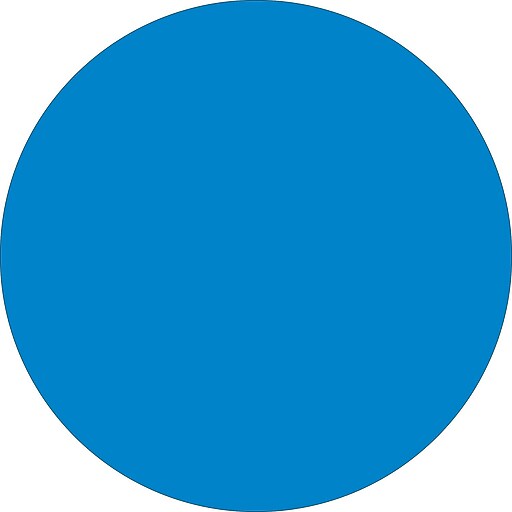 Tape Logic 2" Circle Inventory Label, Light Blue, 500/Roll | Staples