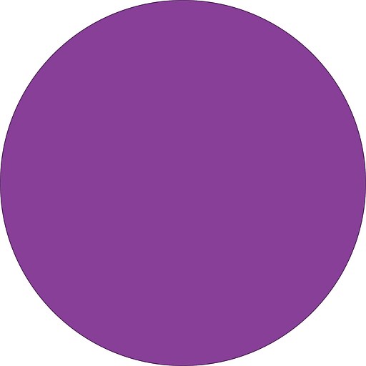 Tape Logic 1" Circle Inventory Label, Purple, 500/Roll | Staples