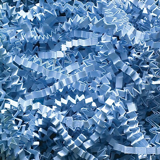 BOX 10 lbs. Crinkle Paper, Light Blue | Staples