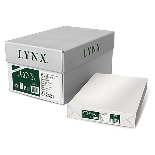 Lynx® Opaque 65 lbs. Digital Ultra Smooth Cover, 11" x 17", White, 1250 ...