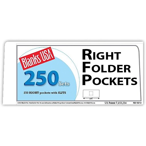 Blanks/USA® 8 7/8" x 4" 80 lbs. Gloss Cover Right Folder With One ...