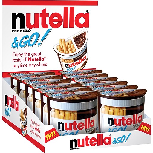 Nutella on the GO Chocolate Hazelnut Spread with Breadsticks, 1.8 oz ...