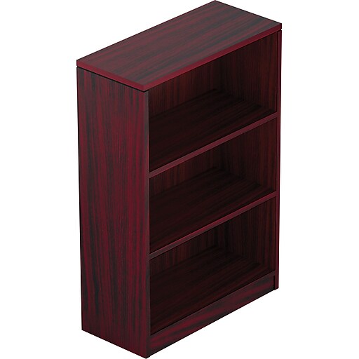 Offices To Go Superior Laminated Bookcase, American Mahogany, 3-Shelf ...