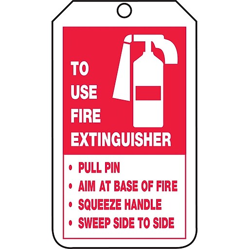 Accuform 5 3/4" x 3 1/4" PF-Cardstock Fire Inspection Tag "TO FIRE ...