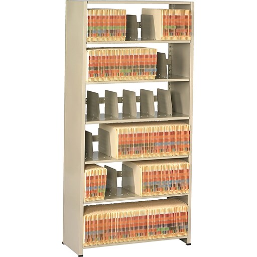 Tennsco Imperial Open Starter Shelving Unit, Supports 400 lb., Sand, 76 ...