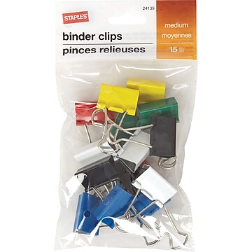 assorted binder clips | Staples