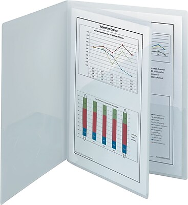 Poly Four-Pocket Folder, 8-1/2 x 11, Oyster, 5/Pack | Staples®