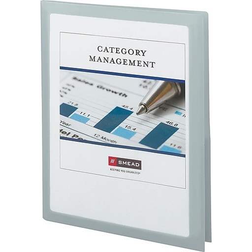 Smead 2-Pocket Presentation Folder, Oyster, 5/Pack (87706) | Staples