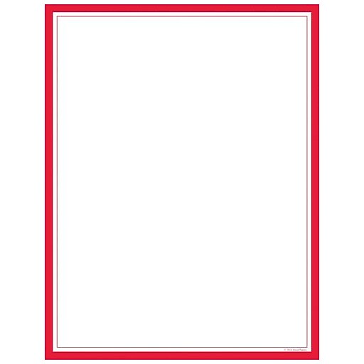 Great Papers! Everyday Letterhead, Red Border, 80/Pack (2014018) | Staples