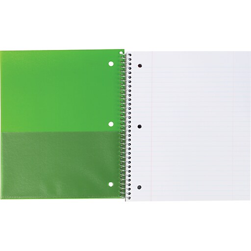 Staples® Accel Durable Poly Cover 1 Subject Notebook Wide Ruled 8 1