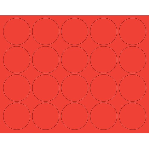 MasterVision Interchangeable Circle Magnets, Red, 20/Pack (FM1604 ...