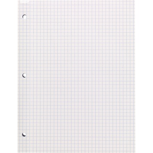 Staples® Reinforced Filler Paper Graph Ruled 4x4 8 1 2 X 11 Staples
