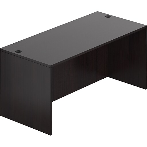 Offices To Go 66" Rectangular Desk Shell, American Espresso, 29 1/2"H x ...