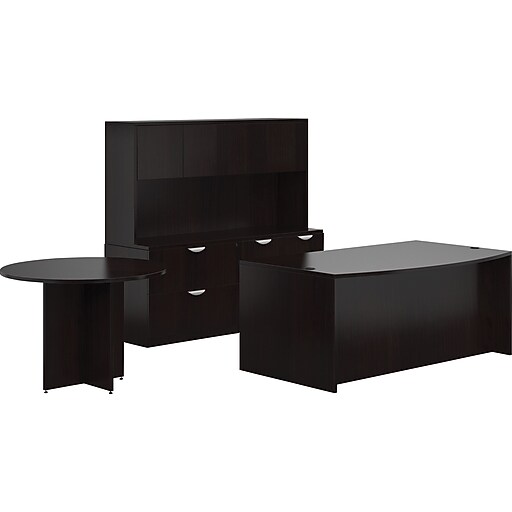 Offices To Go Superior Laminate Front Desk Shell w/Storage; Pedestal ...