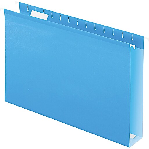 Pendaflex Reinforced 2" Extra Capacity Hanging Folders, Legal, Blue, 25 ...