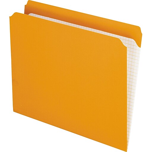 Pendaflex Reinforced Top Tab File Folders, Straight Cut, Letter, Orange ...