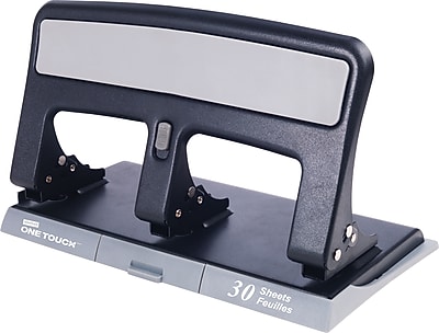 Staples One-Touch™ 26614 Heavy-Duty 3-Hole Punch 30-Sheet Capacity ...
