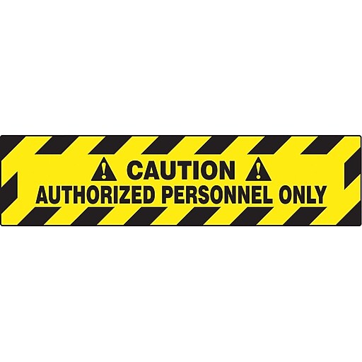 Accuform Slip-Gard CAUTION AUTHORIZED PERSONNEL ONLY Border Floor Sign ...