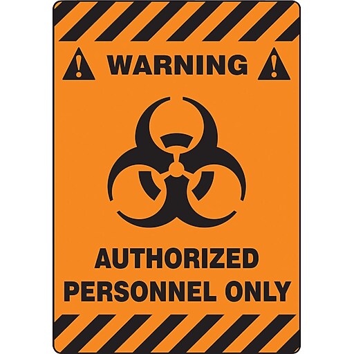 Accuform Slip-Gard WARNING AUTHORIZED PERSONNEL ONLY Border Floor Sign ...