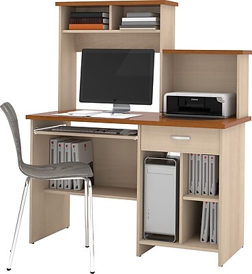 Bestar - Poste de travail informatique Active, cerisier cuivre et ...