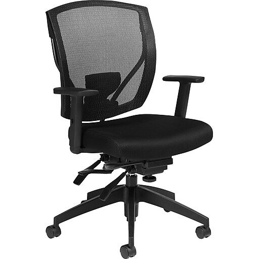 Offices To Go Mesh Multi-Function Task Chair with Arms, Black (OTG2803B ...