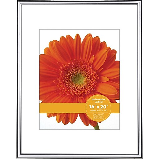 Victory Light 16" x 20" Silver Poster Frame (VF2001B.1620S) | Staples