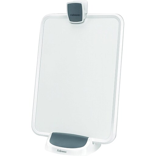 Fellowes I-Spire Series Plastic Document Stand with Clip, White/Gray ...