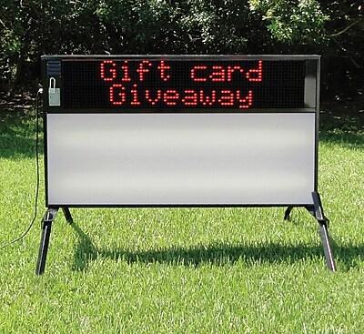 Outdoor Signs of America Steel Portable LED Sign 40" x 72", with Blank ...