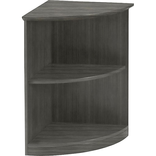 Safco Medina Bookcase 2 Shelf 29 1/2"H, Gray Steel (MVBQ2LGS) | Staples