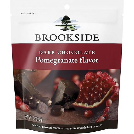 Brookside Pomegranate Flavored Dark Chocolate Pieces, 7 oz., 12/Carton ...