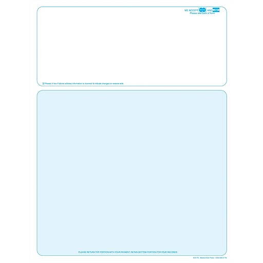 Solid Color Laser Statements, Style B, with Credit Card Information ...