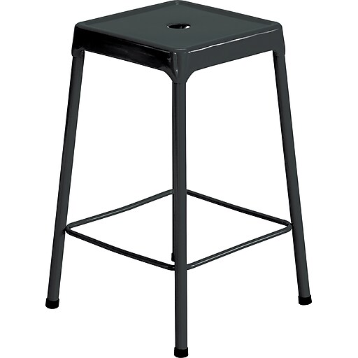 Safco Steel Counter Stool without Back, Black (6605BL) | Staples