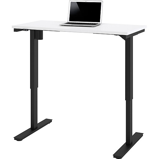 Bestar 48"W Electric Height Adjustable Table, White (65857-17) | Staples
