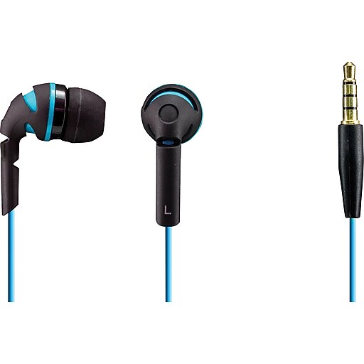 Sentry Neons Earbuds, Aqua | Staples