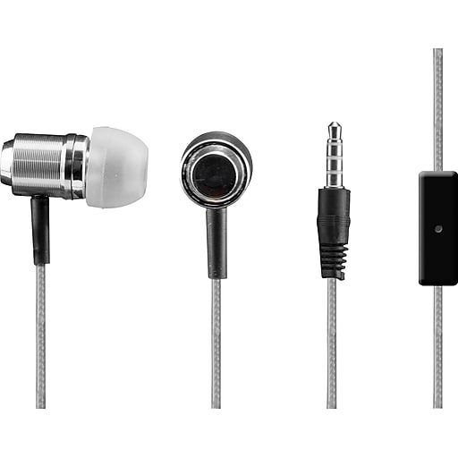 Sentry Premium Ear Buds, Silver | Staples