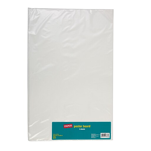 Roselle Poster Board, 14" x 22", White | Staples