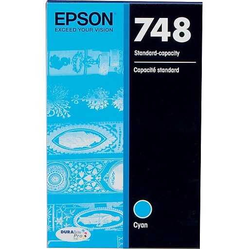 Epson T748 Cyan Standard Yield Ink Cartridge | Staples